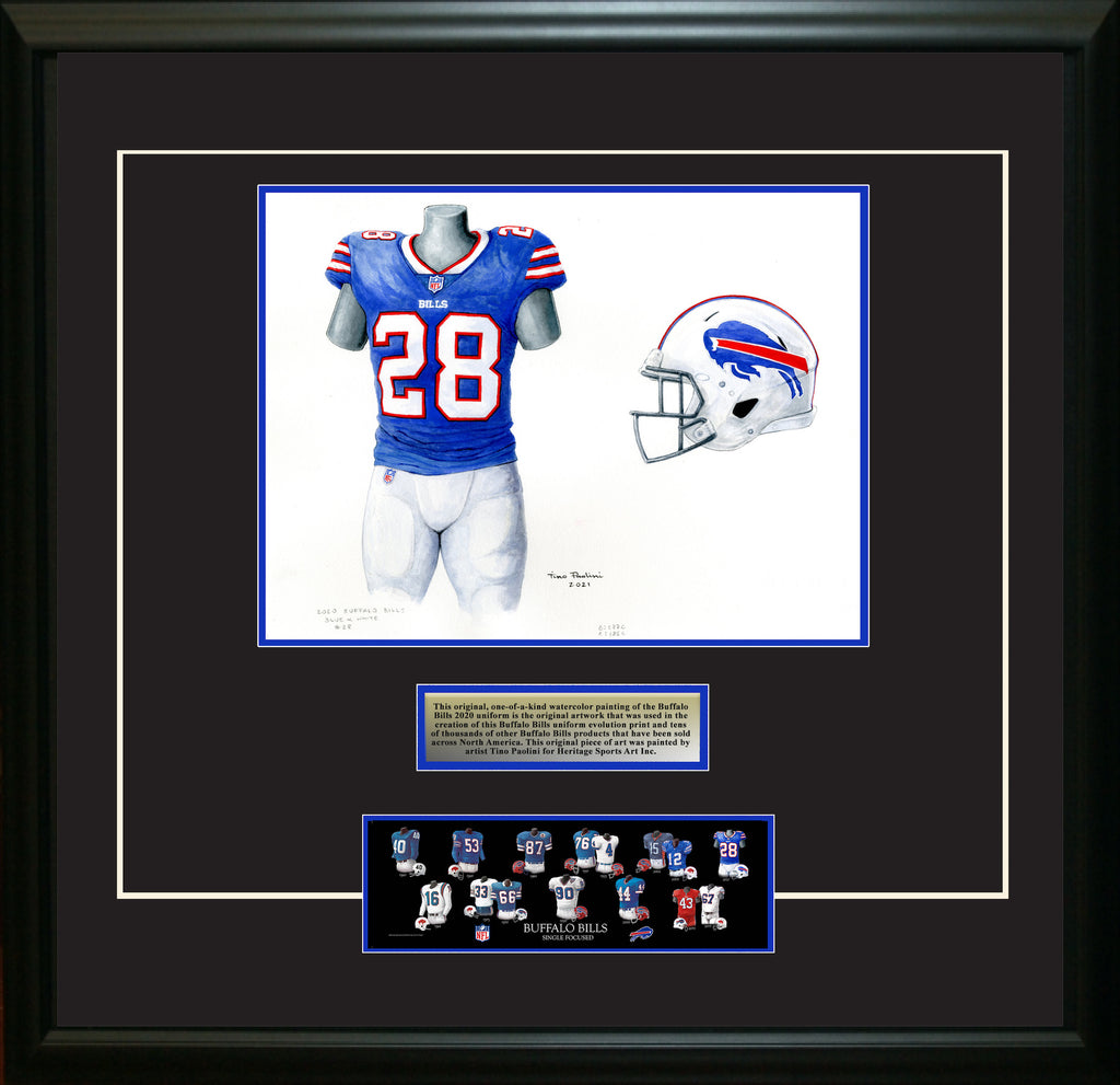 NFL Buffalo Bills 2021 uniform original art – Heritage Sports Art