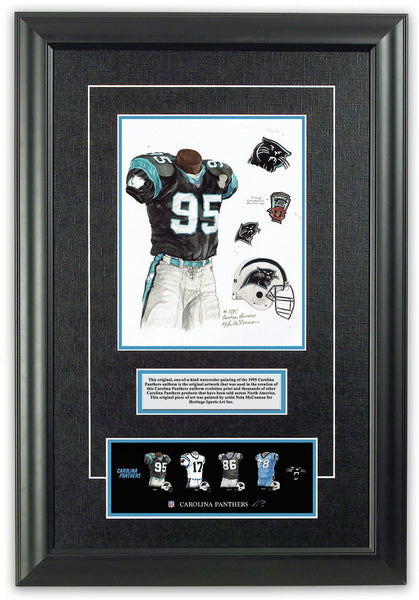 NFL Carolina Panthers 1995 uniform original art – Heritage Sports Art