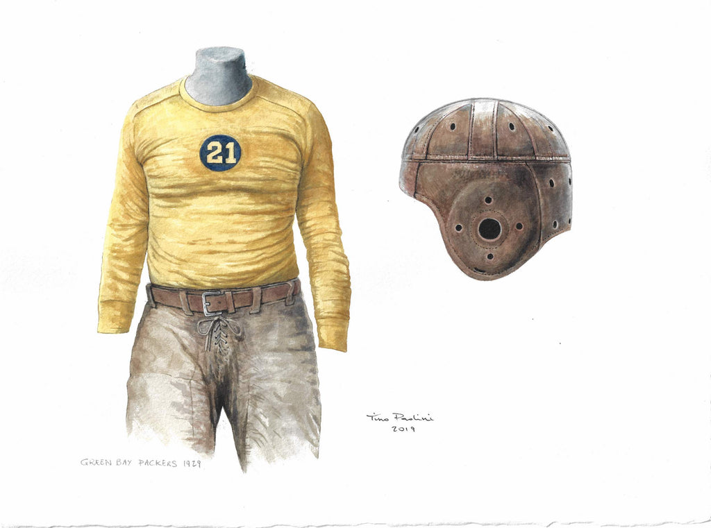 NFL Green Bay Packers 1929 uniform original art – Heritage Sports Art