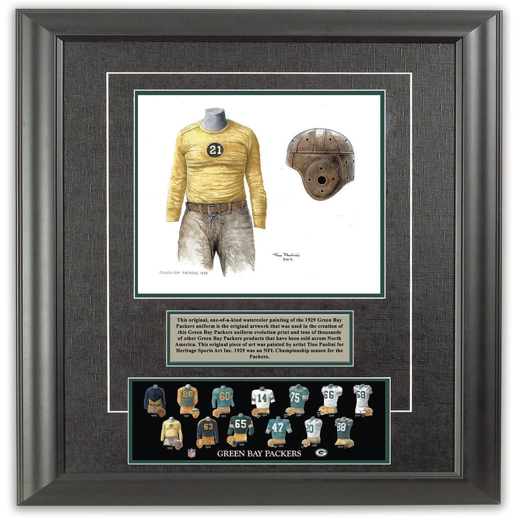 NFL Green Bay Packers 1929 uniform original art – Heritage Sports Art