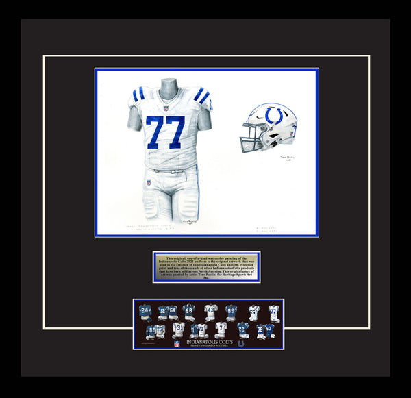 NFL Indianapolis Colts 2021 uniform original art – Heritage Sports Art