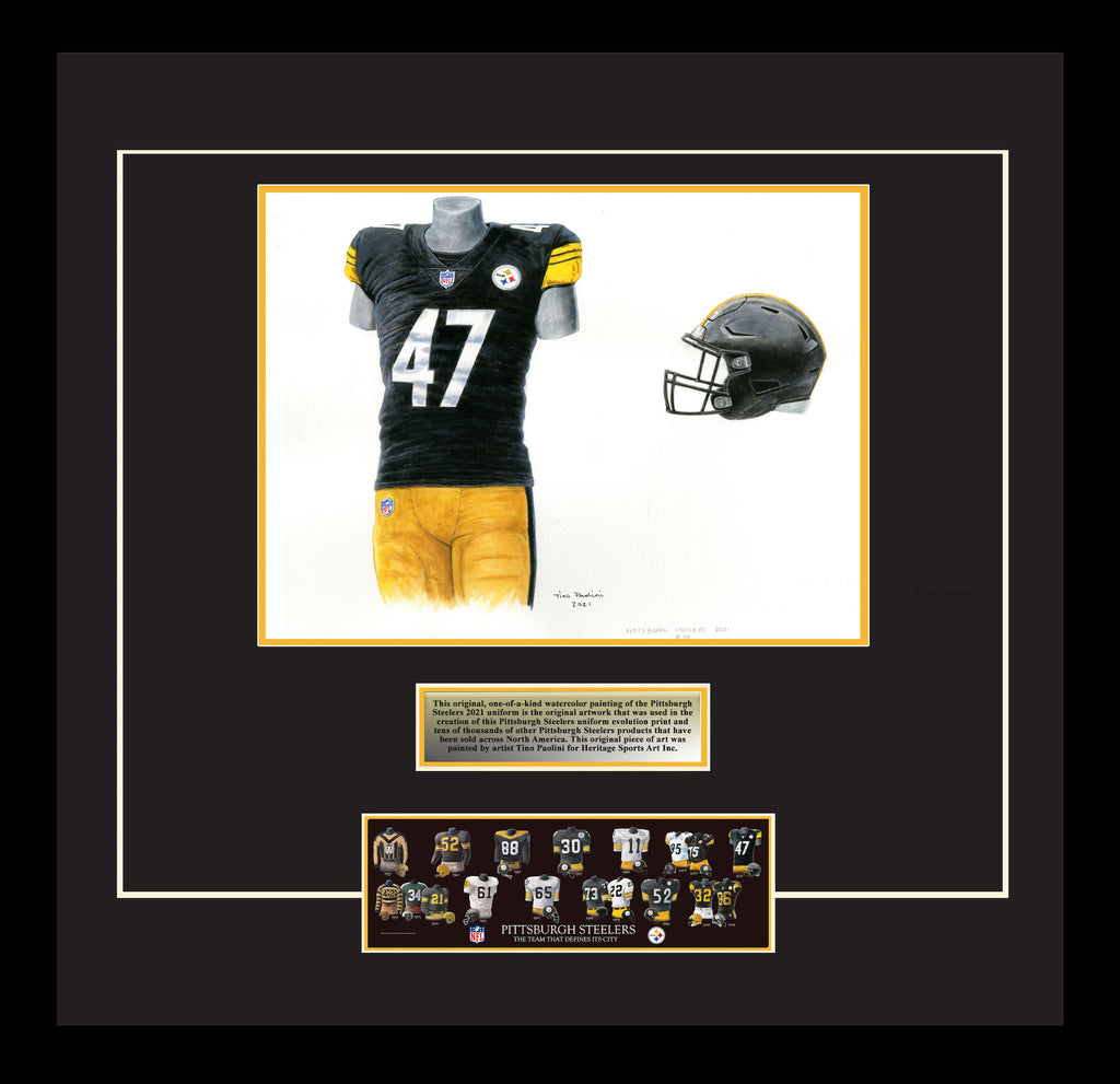 NFL Pittsburgh Steelers 2021 uniform original art – Heritage Sports Art