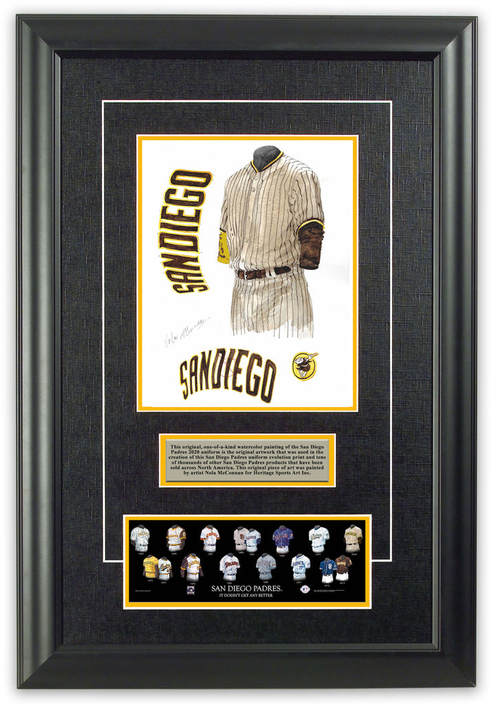 MLB San Diego Padres 2020 uniform original art – Heritage Sports Art