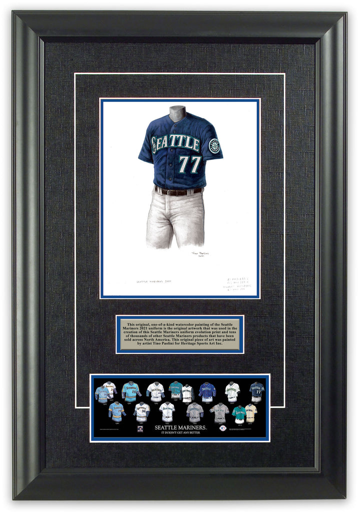 MLB Seattle Mariners 2021 uniform original art – Heritage Sports Art