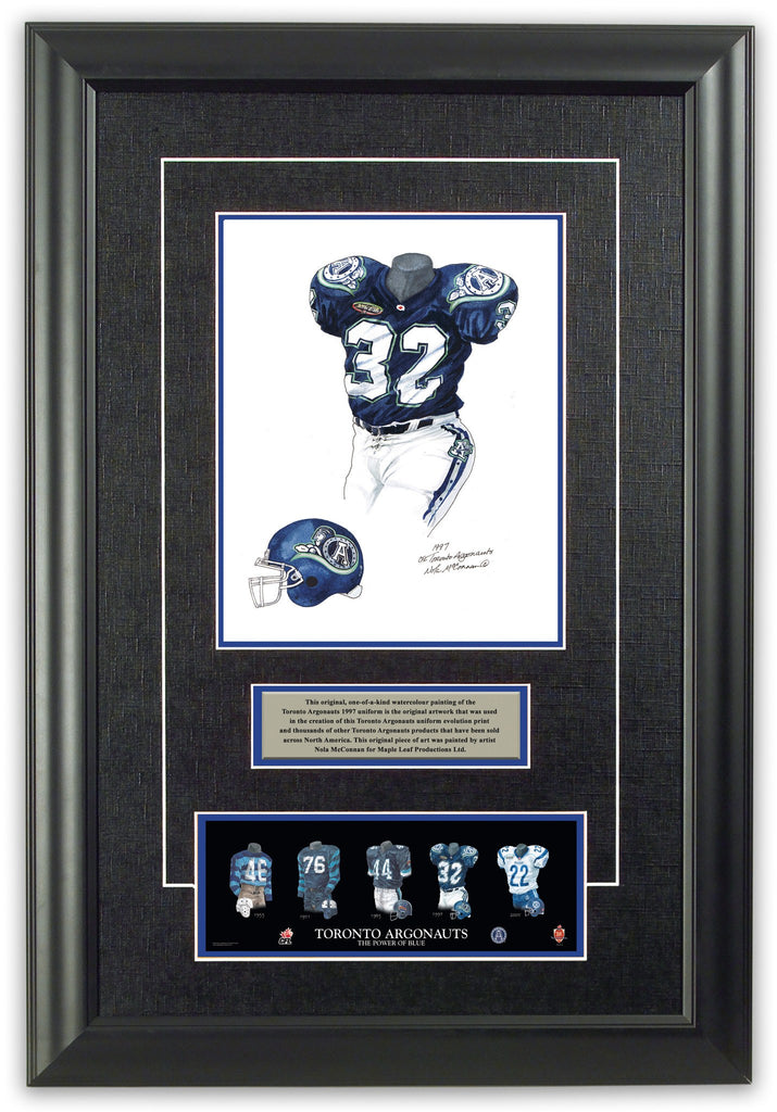 CFL Toronto Argonauts 1997 uniform original art – Heritage Sports Art