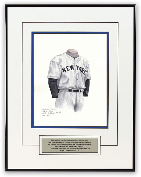 MLB New York Yankees 1936 uniform original art – Heritage Sports Art