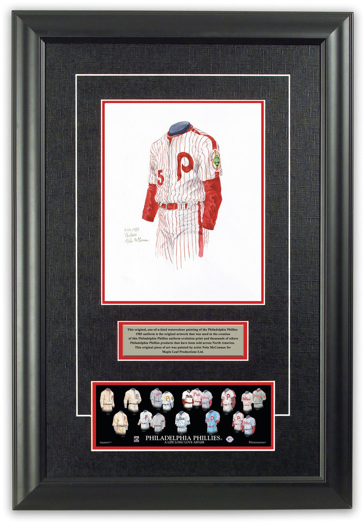 MLB Philadelphia Phillies 1983 uniform original art – Heritage Sports Art