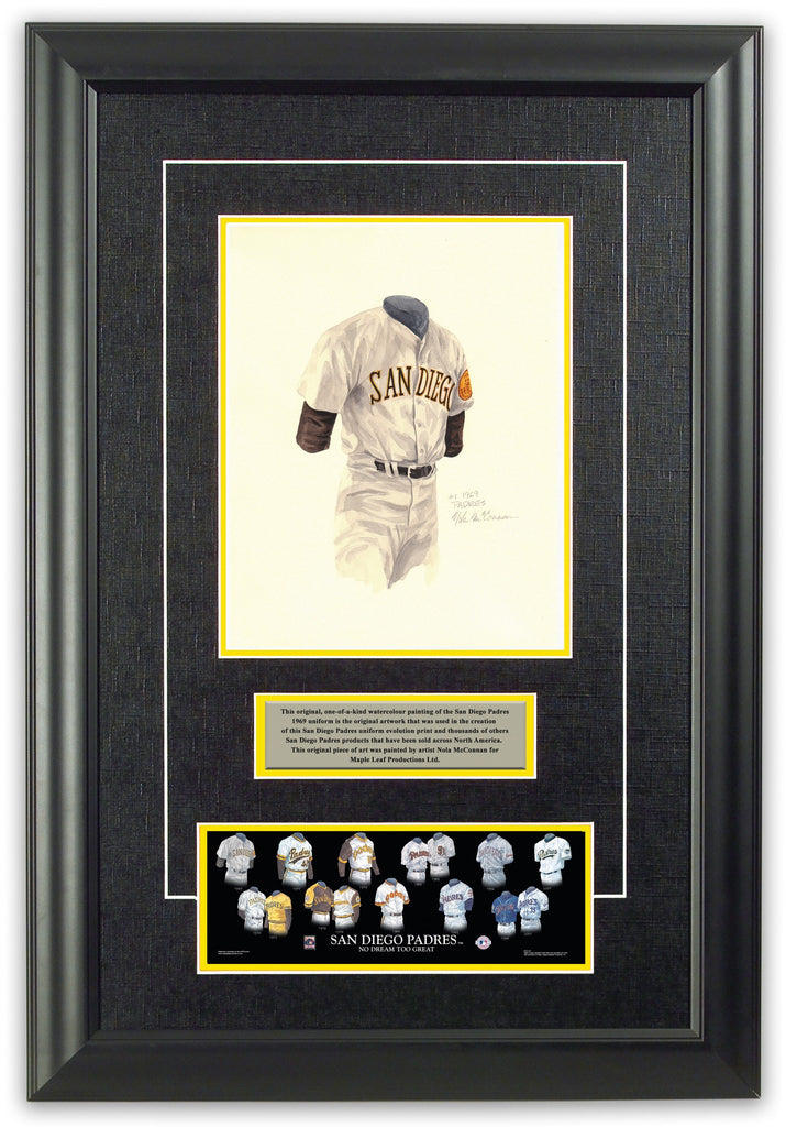 MLB San Diego Padres 1969 uniform original art – Heritage Sports Art