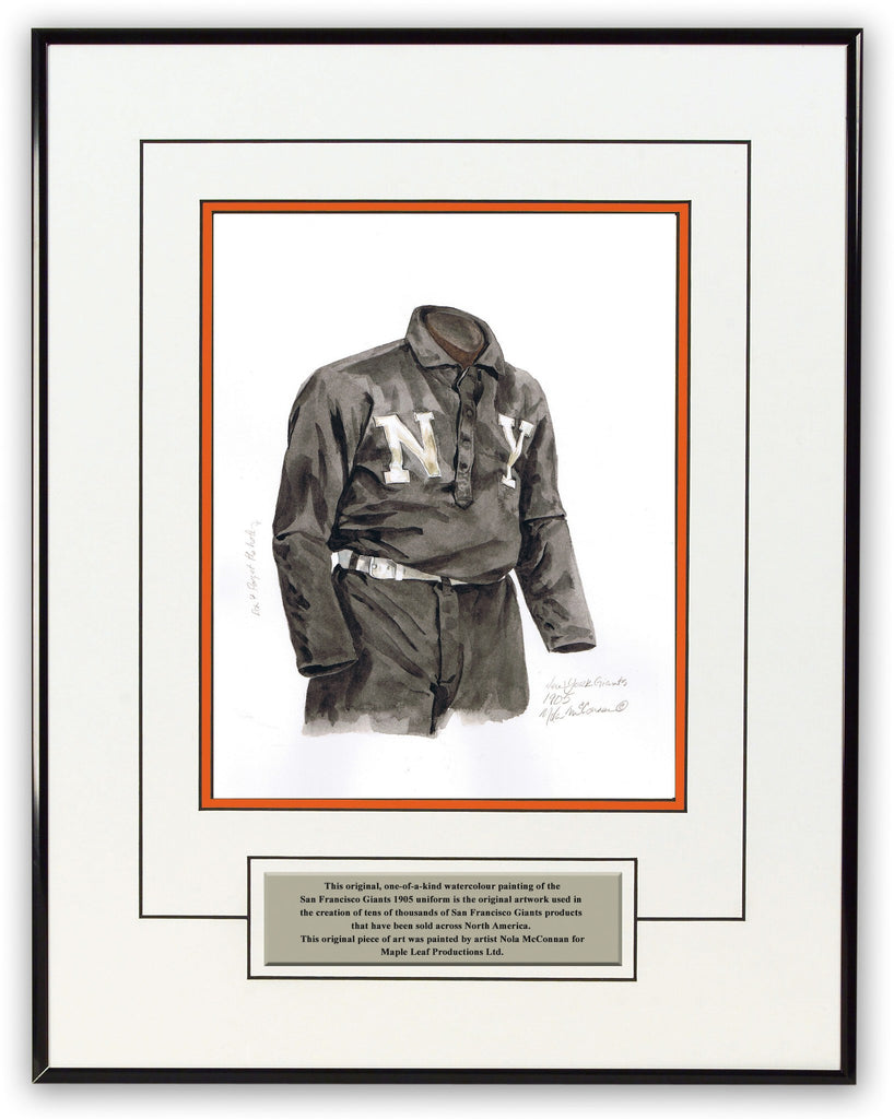 MLB San Francisco Giants 1905 uniform original art – Heritage Sports Art