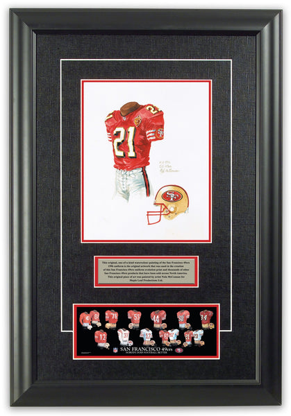 NFL San Francisco 49ers 1996 uniform original art – Heritage Sports Art