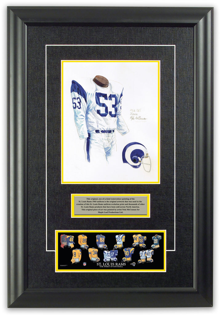 NFL Los Angeles Rams 1965 uniform original art – Heritage Sports Art