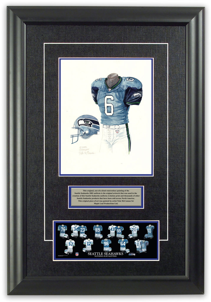 NFL Seattle Seahawks 2002 uniform original art – Heritage Sports Art